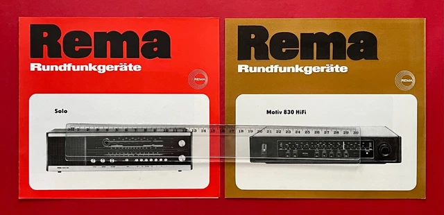 2 X DDR Reklame Prospekt REMA 1978/80 Radio Solo und Motiv 830 HiFi ...
