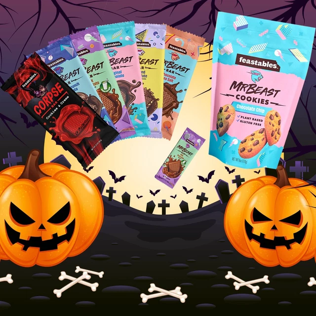 MR. BEAST FEASTABLES Ultimate Trick or Treat Halloween Bundle Chocolate ...