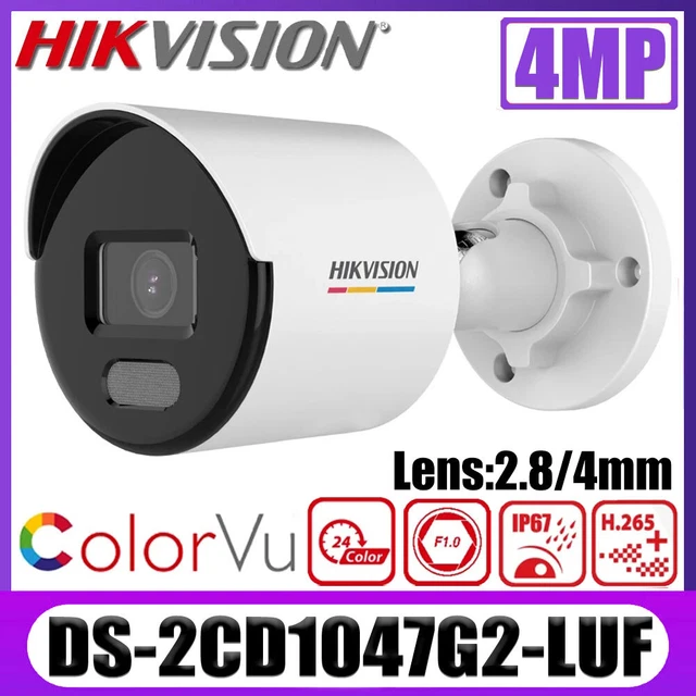 HIKVISION DS-2CD1047G2-LUF 4MP ColorVu Human Detection IP Camera Built ...