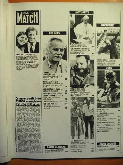 PARIS MATCH N° 1519 du 07/07/1978-Caroline se marie Spécial 34 pages ...