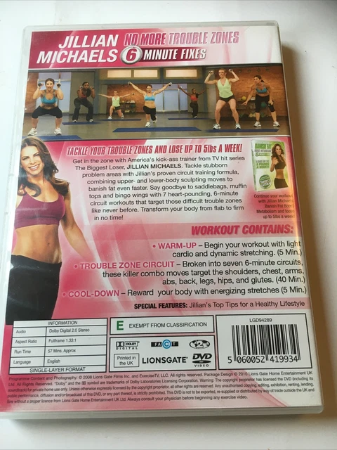 JILLIAN MICHAELS: NO More Trouble Zones DVD (2011) Jillian Michaels cert E EUR 2,95 - PicClick IT