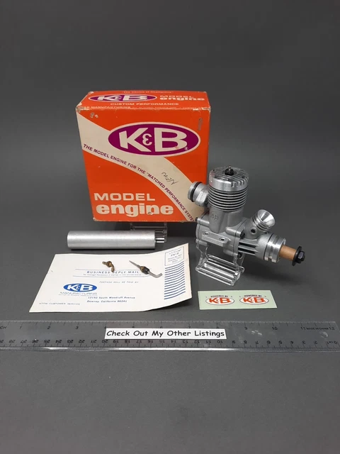 VINTAGE NEW IN Box K&B 4.9 Model Airplane Car Glow Plug Engine Kb Nos ...