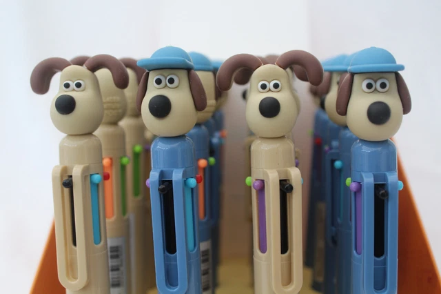 NEW FUN WALLACE & Gromit Six-Colour Biro - Two Gromit Designs - Cute! £ ...