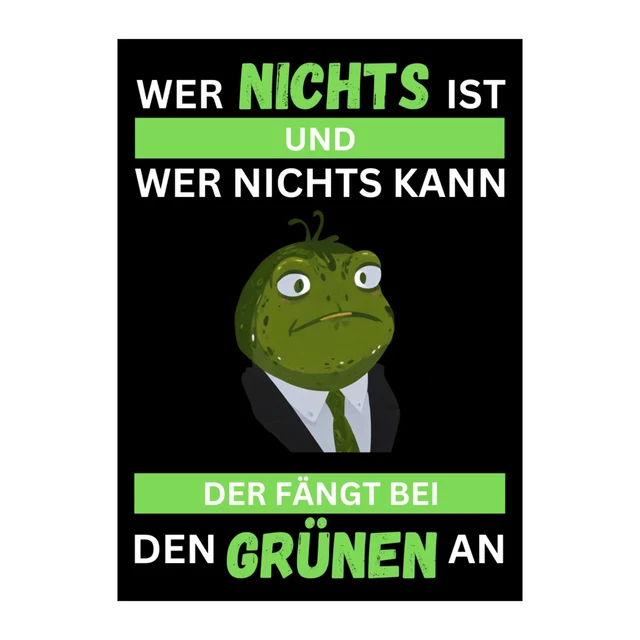 Anti Grne Aufkleber