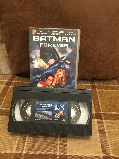 BATMAN FOREVER VHS tape cassette ,val kilmer ,jim carrey 1995 warner ...