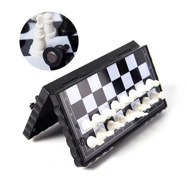 32PCS MINI CHESS Set Folding Plastic Chessboard Home Outdoor Portable ...