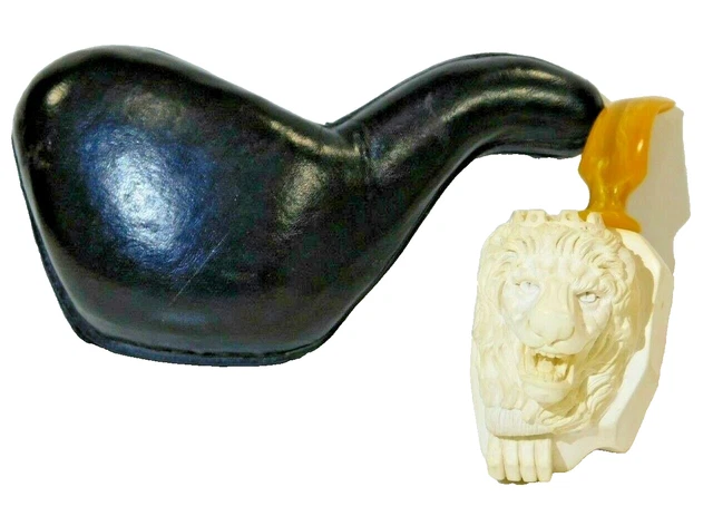 MEERSCHAUM PIPE HAND Carved Crouching Lion Claw Block with Fitted Case £70.79 - PicClick UK