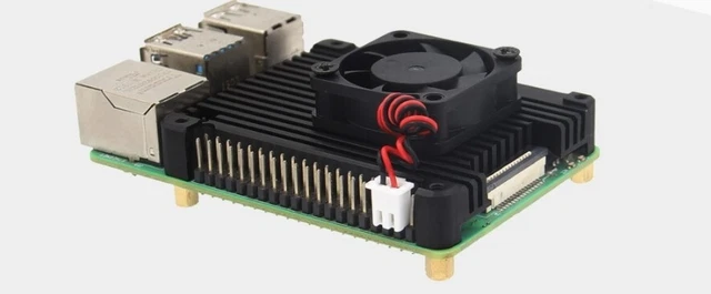 GEEKWORM RASPBERRY PI 4 Embedded Heatsink with Fan P165-B 11mm For Pi4B £37.74 - PicClick UK