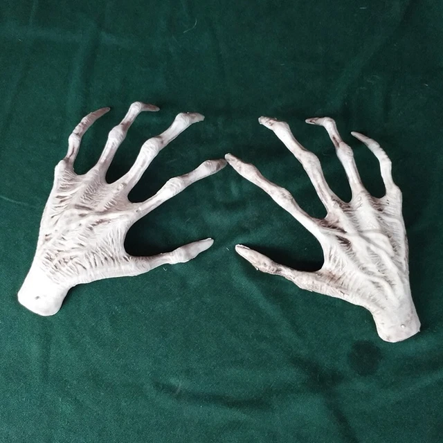 HALLOWEEN PARTY DECORATION Life Size Skeleton Hand Realistic Hands for ...