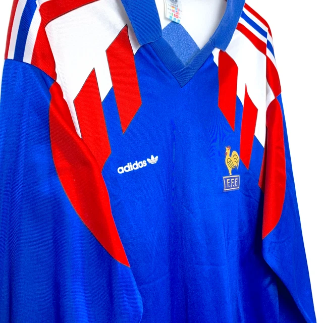 ORIGINAL ÉQUIPE DE France FFF 1990/1991/1992 Home Football Maillot ...