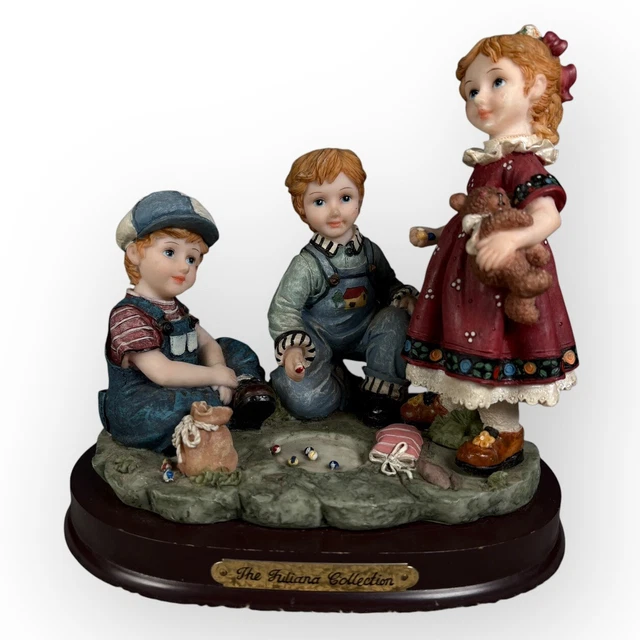 THE JULIANA COLLECTION Figurine Children Playing Collectable Ornament ...