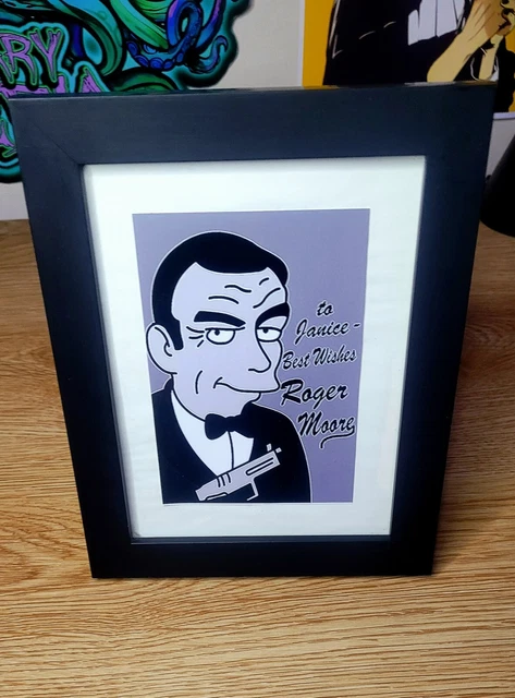 THE SIMPSONS - Photo Of Sean Connery Signed By Roger Moore $20.00 ...