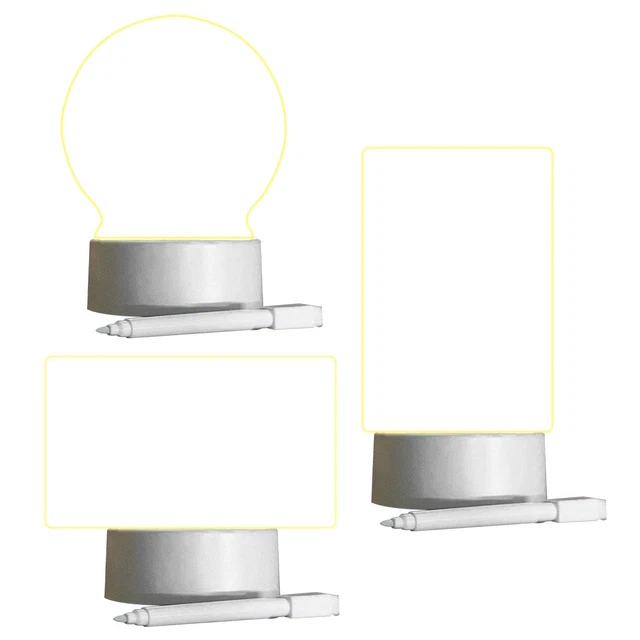 ACRYLIC BOARD LIGHT 2D Desk Whiteboard With LED Clear Desktop Frameless ...