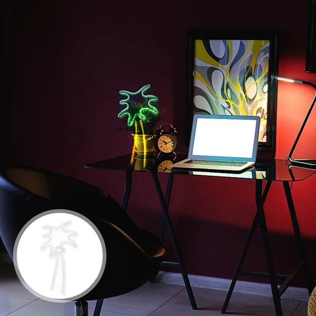 COCONUT TREE SHAPE Neon Sign Lamp USB Power Supply LED Light Creative ...