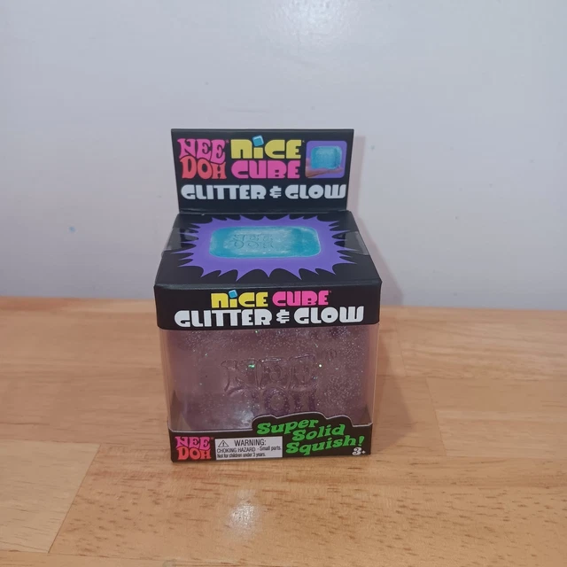 NEEDOH NICE CUBE Glitter And Glow Squishy Fidget Toypurple £18.17 ...