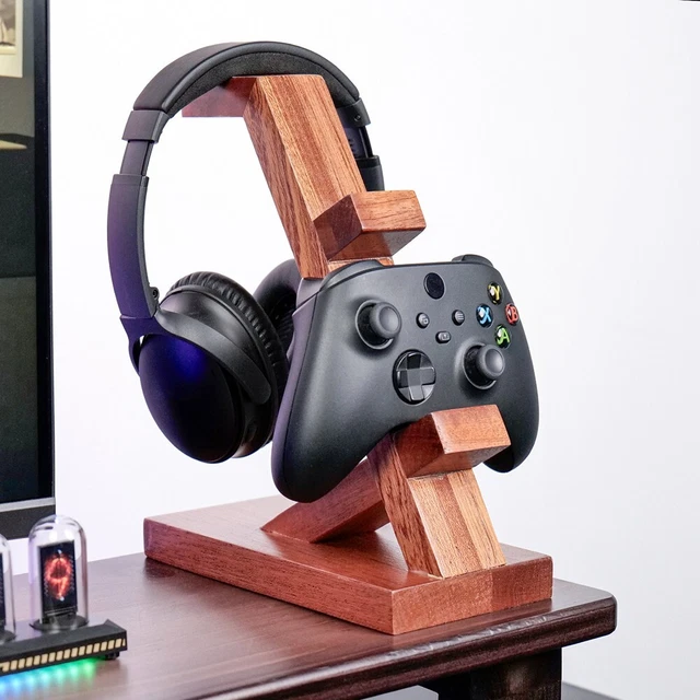 WORTHY ADDITION TO Your Gaming Setup Wooden Controller and Headset ...