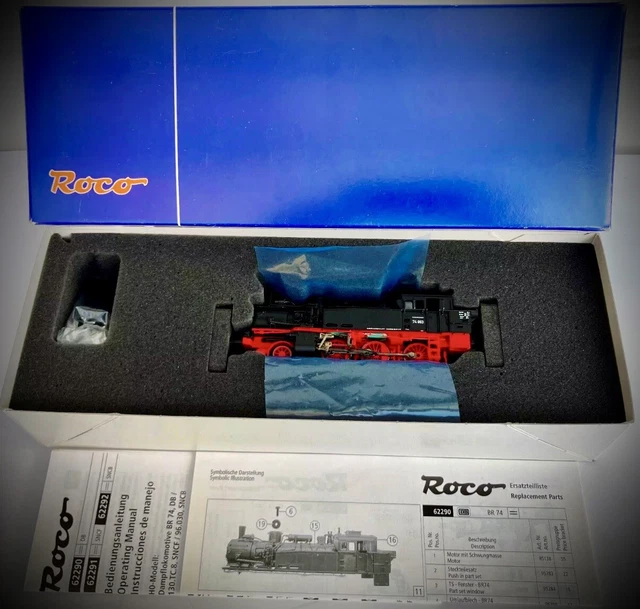 ROCO H0 # 62290 : Dampflok BR 74 863 der DB -DIGITAL- DC, Licht / mit ...