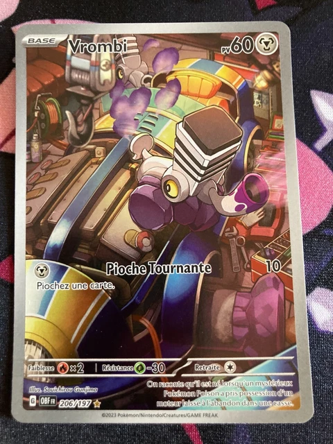 CARTE POKÈMON EV03 VROMBI AR Full Art 206/197 Flammes Obsidiennes FR ...