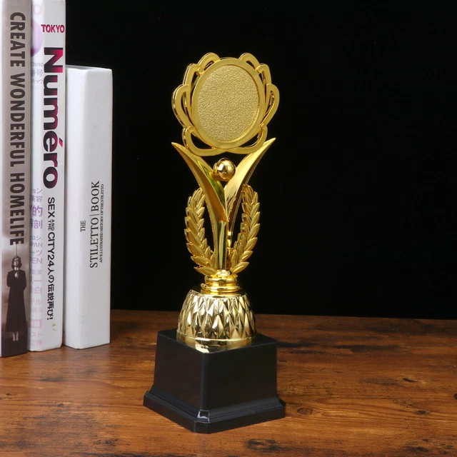 19 .5CM MINI Gold Award Trophy Cup Sunflower Design Statues Golden £12. ...