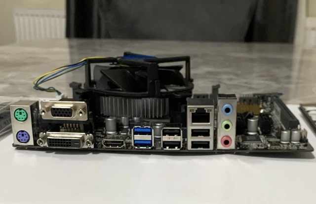 ASUS H110M-R MOTHERBOARD , with Heatsink, back plate, and 2 sata cables ...