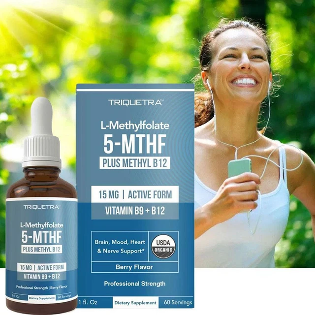 L-METHYL FOLATE 5 MTHF Drops 60 mL 2 oz - Liquid Vitamins Folate ...