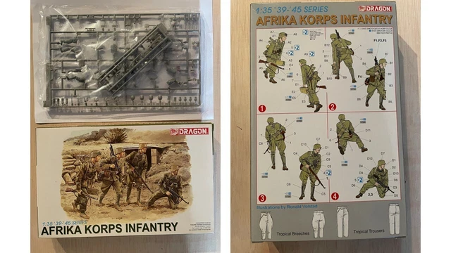 1/35 DRAGON 6138 : 4 Soldat Deutsches Afrikakorps Dak Rommel Egypte El ...