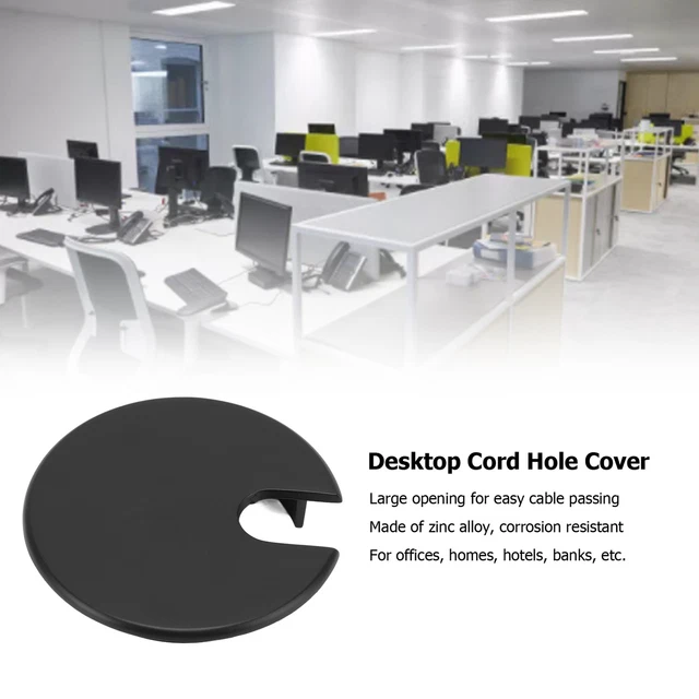 COUNTERTOP CABLE HOLE Cover Zinc Alloy Desk Cord Grommet Line Outlet ...