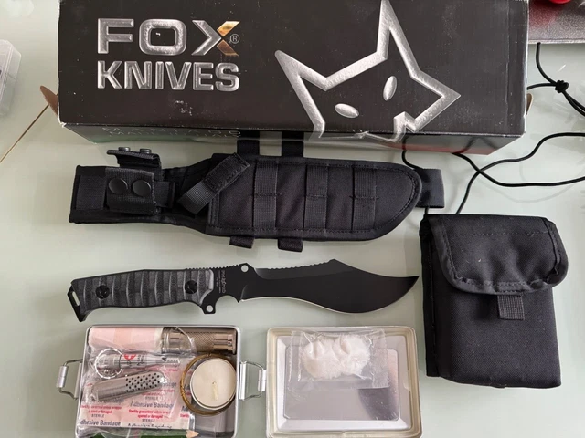 FOX KNIVES ISRAELI Trakker Fixed Blade Knife kapap FK-MD Tool Emergen ...