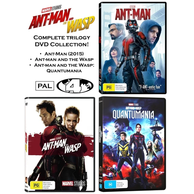 ANT-MAN AND THE Wasp | 3-Movie Collection (DVD, 3-Disc) PAL Region 4 ...