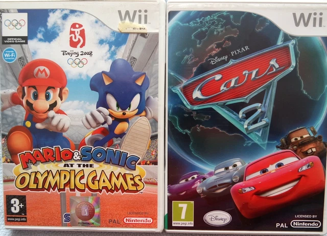 MARIO & SONIC Olympic and Disney Cars 2 Nintendo Wii Game Bundle for ...