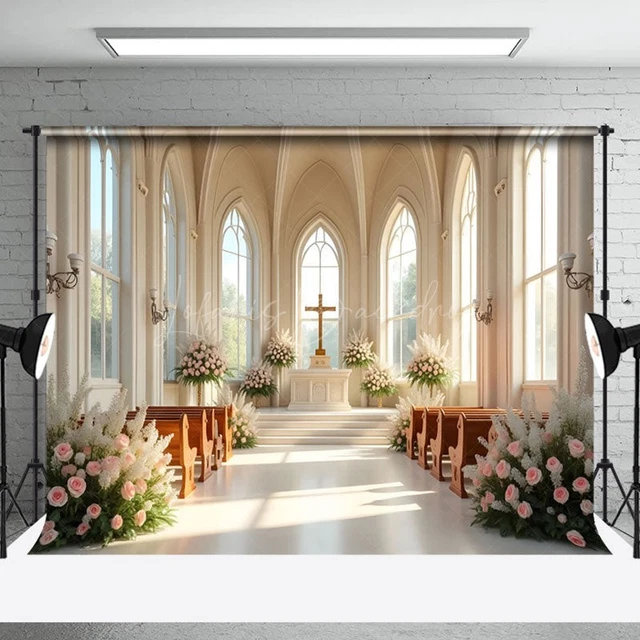 LOFARIS HOLY CHURCH Floral Sunlight Wedding Photo Backdrop $36.09 ...