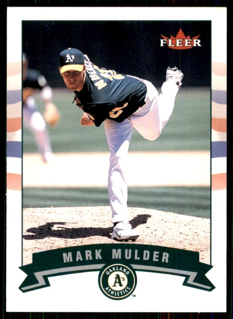 2002 FLEER MARK Mulder Oakland Athletics #91 MLB Baseball Sports Card ...