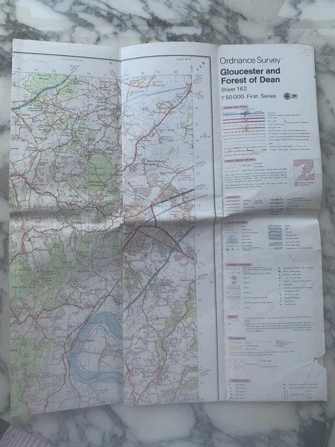VINTAGE ORDNANCE SURVEY SHEET MAP Gloucester & Forest of Dean Sheet 162 ...