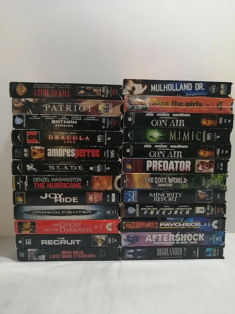 LOT OF 24 Action Movie VHS Tapes. Mimic, Predator, Blade, highlander 2 ...