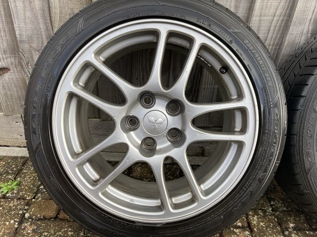 GENUINE MITSUBISHI LANCER Evo 9, 17inch Enkei Wheels 5x114.3 17x8j £350 ...