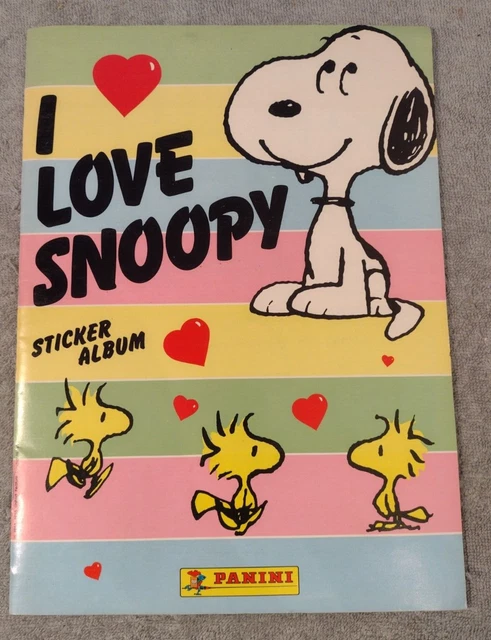I LOVE SNOOPY Panini Sticker Album/Peanuts/Charlie Brown/Lucy/Linus ...