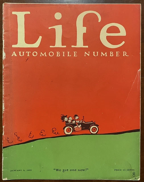 LIFE MAGAZINE JAN 1925 Automobile Number Rube Goldberg £15.71 - PicClick UK