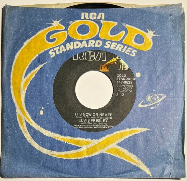 Elvis Presley Its Now Or Never Sp 45 Rpm Gold Standard Series 447