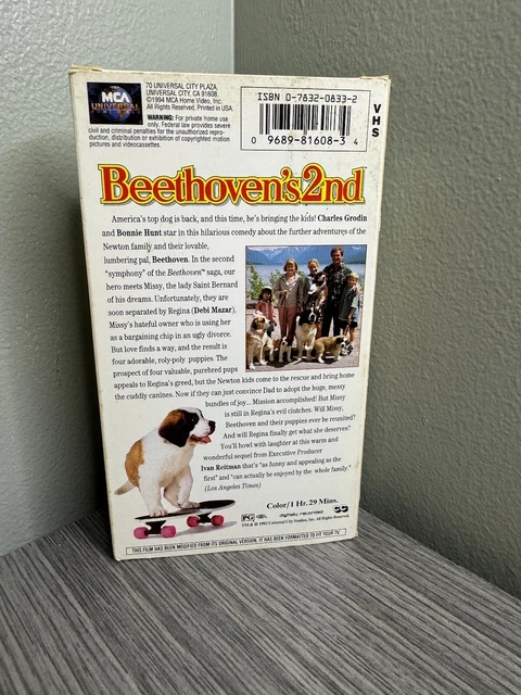 BEETHOVEN’S 2ND VHS - Family Fun with the Lovable St. Bernard! £4.09 ...