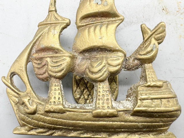 VINTAGE SOLID BRASS Ship Nautical Door Knocker Hardware Fitting £29.99 ...