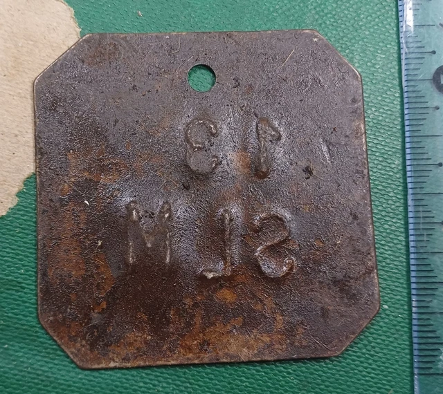 VERY RARE MALTA Oven Tag used at Bakeries for heating Food Sliema No 13 ...