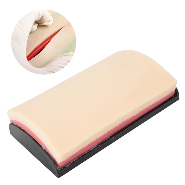 INJECTION PRACTICE PAD Simulation Human Skin Incision Suture Training ...