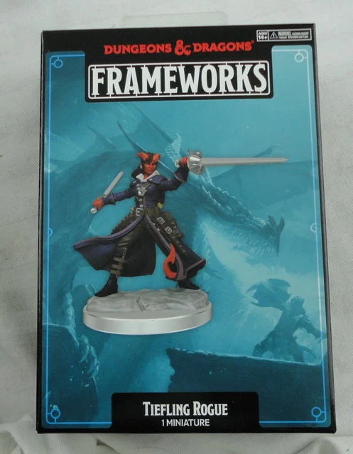 DUNGEONS & DRAGONS Frameworks Female Tiefling Rogue Miniature Wizkids ...