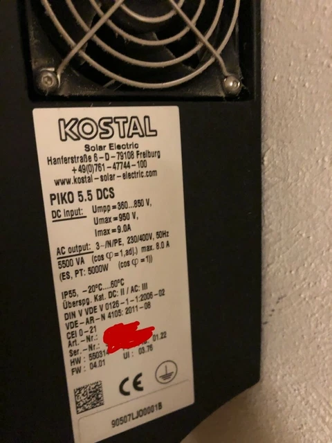 Kostal Fehlercode Liste