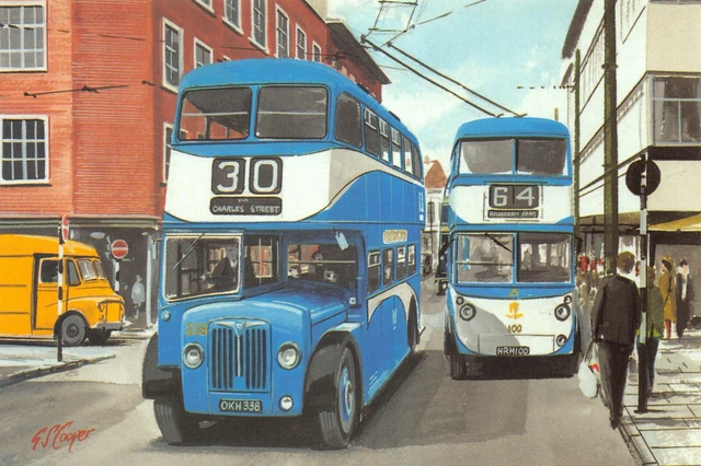 OLD BUS Postcard Kingston Upon Hull Large Size Unused Very Good Mint £3 ...