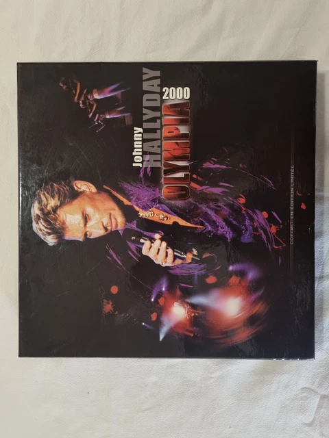 JOHNNY HALLYDAY COFFRET collector "OLYMPIA 2000" Complet 3LP-1 VHS ...
