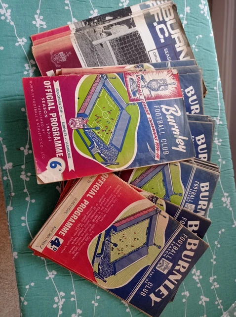 46 MISCELL BURNLEY FC Programmes 1961-67. Inc European Cup Match 18.1. ...