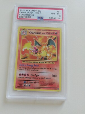 CHARIZARD (DRACAUFEU) GLURAK HOLO - POKEMON 11/108 XY EVOLUTIONS PSA 8 english EUR 335,00 ...