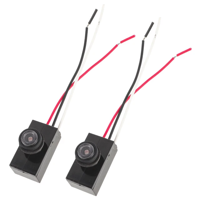 2 PCS LIGHT Sensor Photocell Outdoor Hard Wired Lights LED Dusk Dawn £ ...