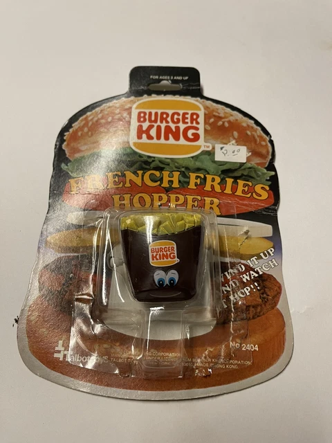 VINTAGE BURGER KING French Fries Wind-Up Hopper RARE Talbot Toys 1983 £ ...